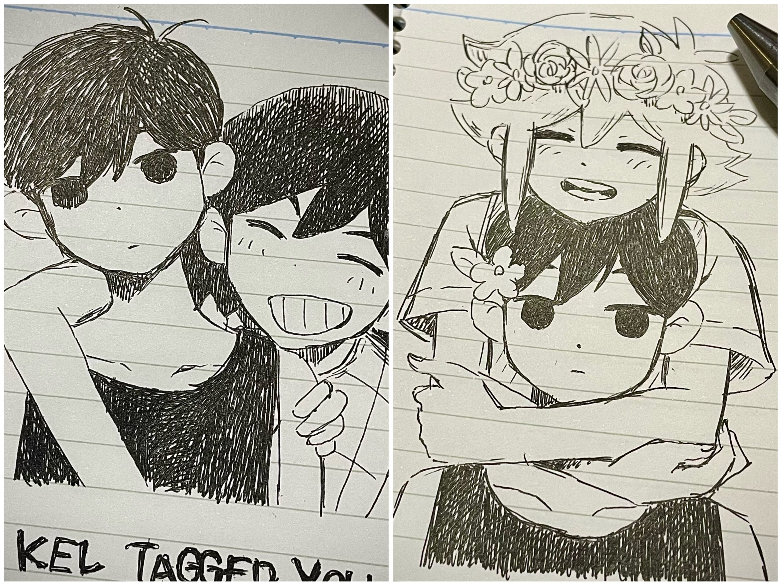 【一発描き】インディーゲーム『OMORI』のキャラを描きました | マツオユキのブログ